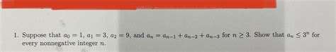 Solved 1 Suppose That A01a13a29 And Anan−1an−2an−3