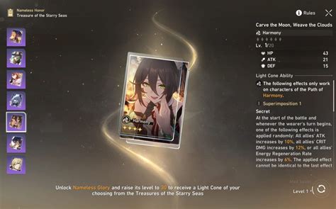 Honkai Star Rail Nameless Honor Complete List Of Rewards