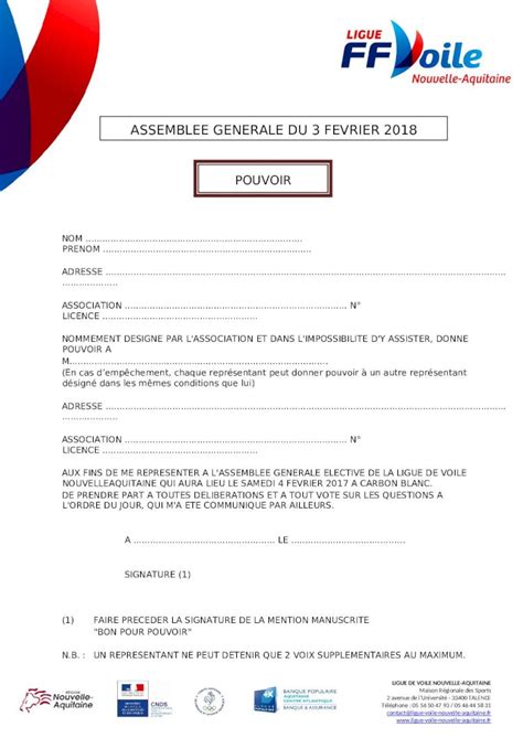 docx microsoft word procuration ag 04 02 17 docligue voile nouvelle