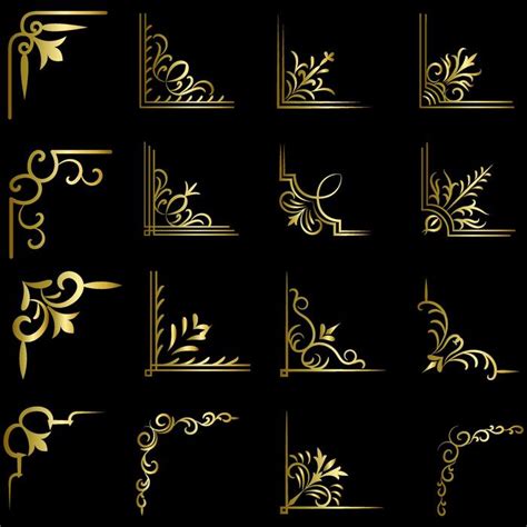Gold Corner Border Vector Art Icons And Graphics For Free Download