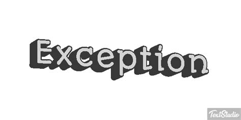 Exception Word Animated  Logo Designs