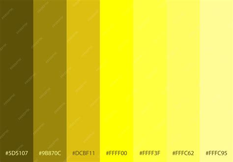 Premium Vector Yellow Gradient Color Palette