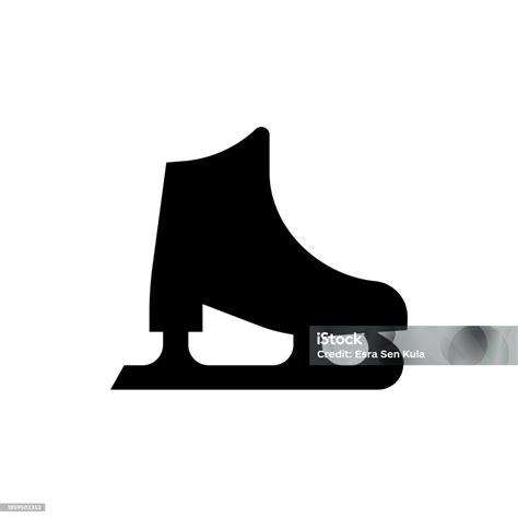 아이스 스케이팅 유니버셜 단순 솔리드 아이콘입니다 이 아이콘 디자인은 인포그래픽 웹 페이지 모바일 앱 Ui Ux 및 Gui 디자인에 적합합니다 아이스 스케이트에 대한 스톡