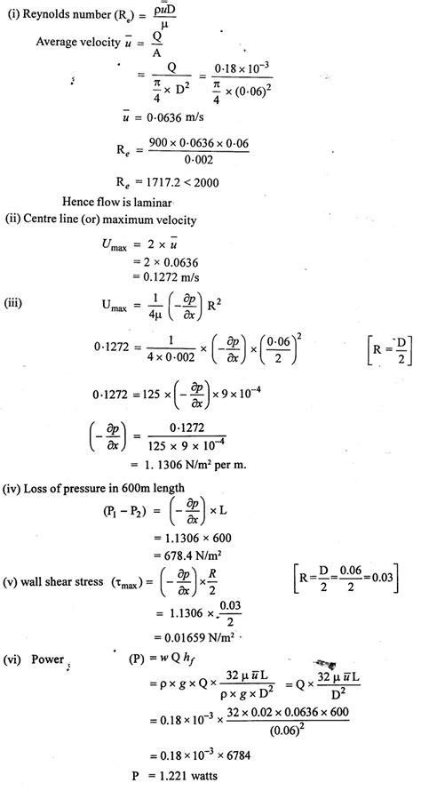 Flow Through Circular Conduits With Solved Example Problems Fluid Mechanics