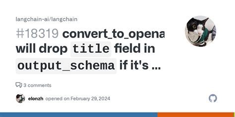 Convert To Openai Function Will Drop Title Field In Output Schema