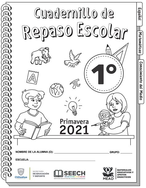 Cuadernillo De Repaso Escolar Primavera Primer Grado Artofit