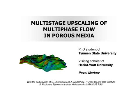 Pdf Multistage Upscaling Of Multiphase Flow In Porous Media