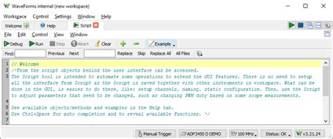 Setting Recording Length In Waveforms Script Test And Measurement