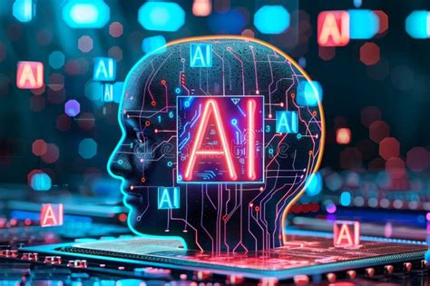 Glowing Ai Brain With Neon Neural Network Artificial Intelligence