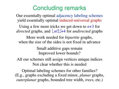 Adjacency Labeling Schemes And Induced Universal Graphs Ppt Download