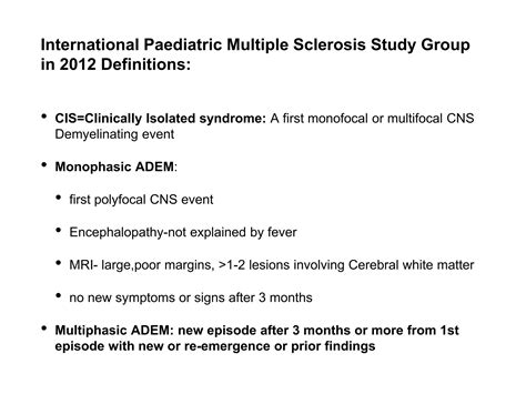 Acute Disseminated Encephalomyelitis Pptx