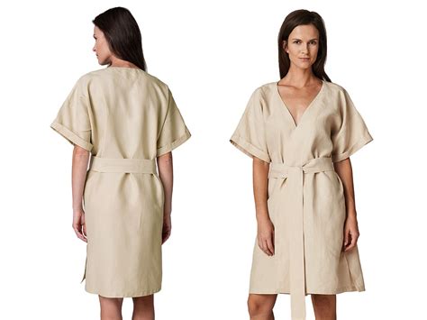 Lniany Szlafrok Damski Lgd 106 Lxl BeŻowy 11996481217 Oficjalne Archiwum Allegro