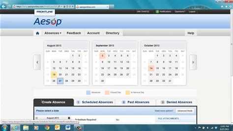 Entering An Absence Request Using Aesop Youtube