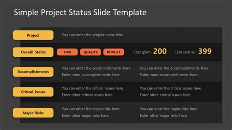 Project Status Update Slide Template For Powerpoint Slidemodel