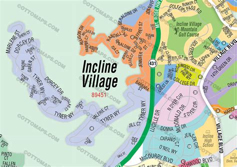 Incline Village Map Washoe County Nv Files Pdf And Adobe Illustr