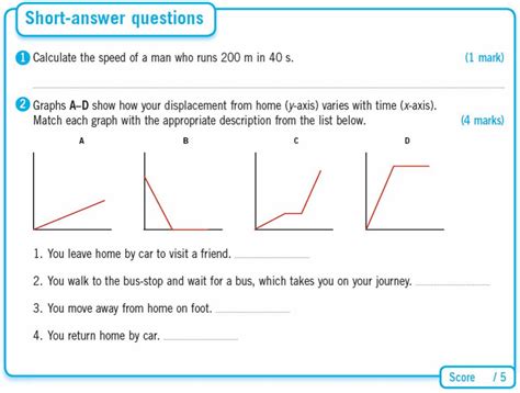 Distance Speed And Velocity Gcse Revision Physics Forces Motion Revision Questions Distance