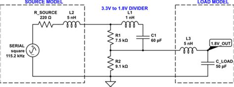 Uart Using An Open Drain Buffer As A Logic Level Step Down Converter