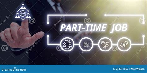 Inspiration Showing Sign Part Time Job Internet Concept Working A Few Hours Per Day Temporary