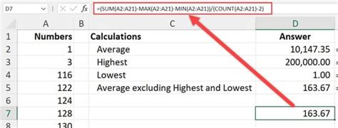 Excel Average Excluding The Highest And Lowest Values Trimmean Function Chris Menard Training