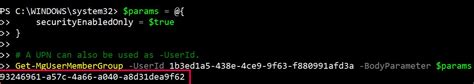 Using Get Mgusermembergroup In Graph Powershell