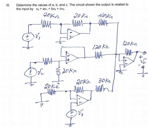 Solved Determine The Values Of A B And C The Circuit Chegg Com