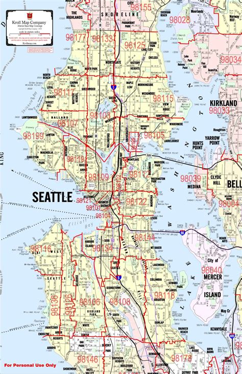 Seattle Wa Zip Code Map