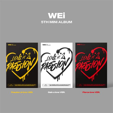 3cd 세트상품 위아이 Wei 미니앨범 5집 Love Pt2 Passion