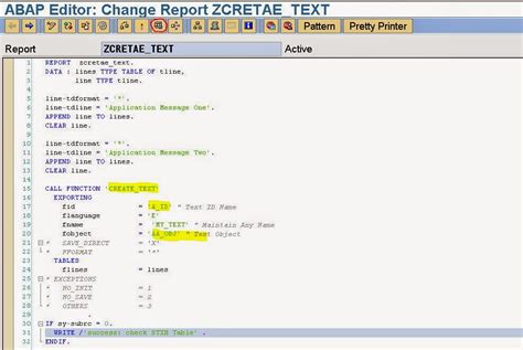 Techsap Text Objects And Ids Creation And Using It By Fms Create