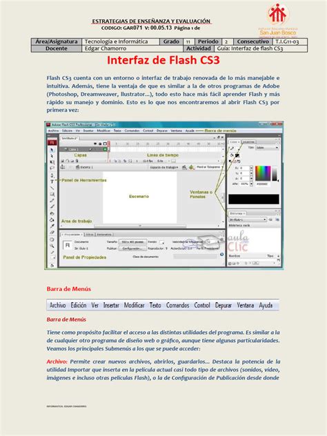 Interfaz De Flash Cs3 Pdf Ingeniería De Software Software