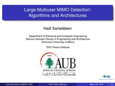Pdf Large Multiuser Mimo Detection Algorithms And Architectures