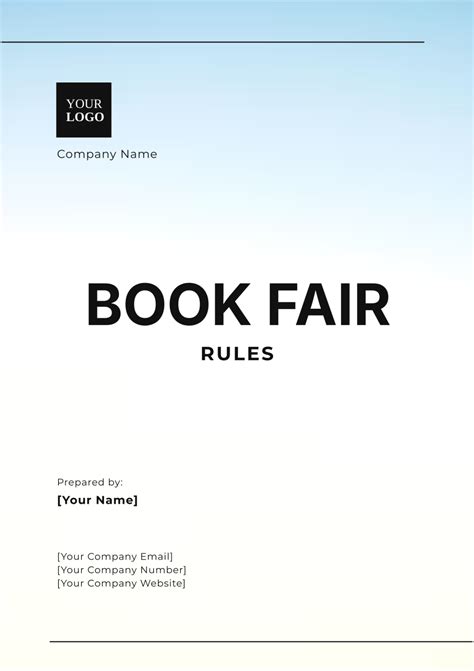 Free Book Fair Templates Editable And Printable