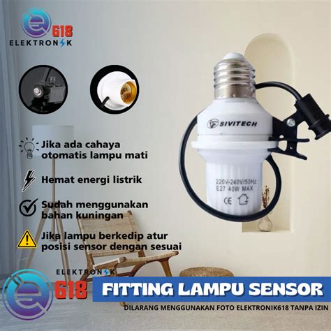 Jual ELEKTRONIK Fitting Lampu Sensor Cahaya Otomatis Untuk Segala Lampu Shopee Indonesia