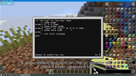 Computercraft Lua 1 4 Fundamentals Conditional Statements Youtube