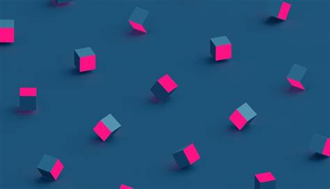 기하학적 모양의 추상 3d 렌더링입니다 컴퓨터는 큐브로 최소한의 배경을 생성했습니다 포스터 표지 브랜딩 배너 현수막을 위한 현대적인 디자인 프리미엄 사진