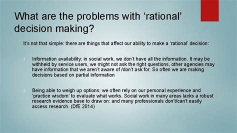 Defensible Decision Making Andrew Murphy University Of Nottingham