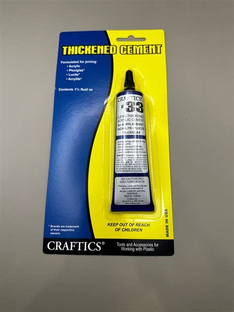 Plastic Glue Clear Thick Adhesive Cement Glue Acrylic Abs