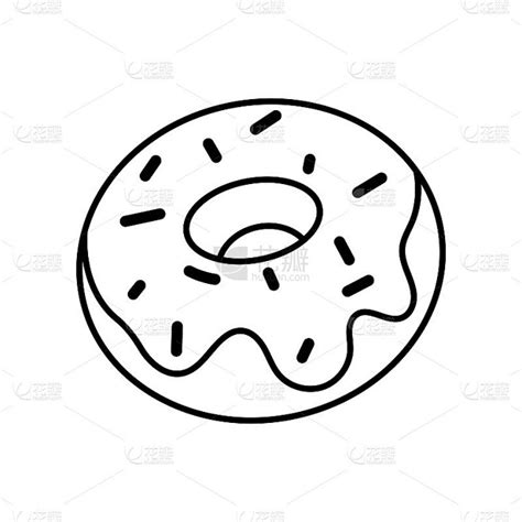孤立的甜甜圈图标烘焙产品