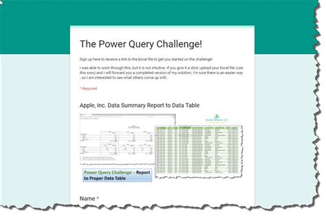 Microsoft Excel — The Powerquery Challenge Lets Excel Medium