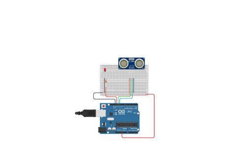 Circuit Design Ulrasonic Sensor Tinkercad