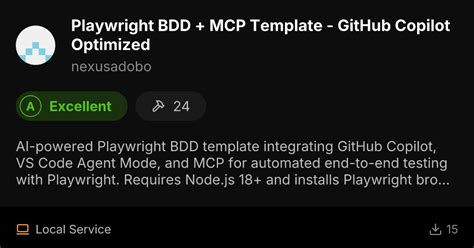 Playwright Bdd Mcp 模板 Github Cop · Lobehub