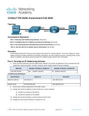 CCNAv7 ITN Skills Assessment Network Configuration And Security Course Hero