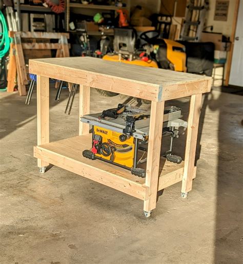 Easy Diy Shop Table Plans Simple Garage Workbench Woodworking Plans