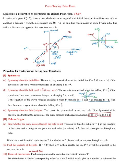 Sec E U 2 Curve Tracing Polar Form L 5and 22 1 L 3 Pdf