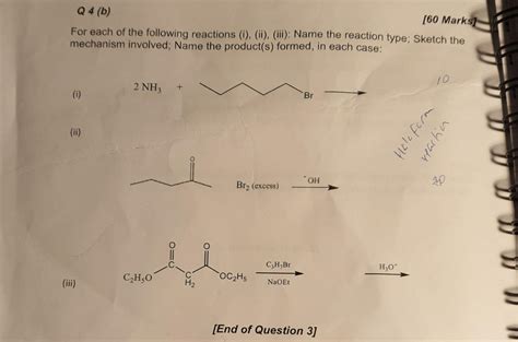 Solved For Each Of The Following Reactions I Ii Iii Chegg Com