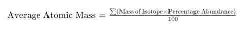 Average Atomic Mass Calculator Get Weighted Atomic Mass