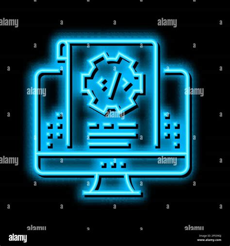 Script Code Neon Glow Icon Illustration Stock Vector Image And Art Alamy