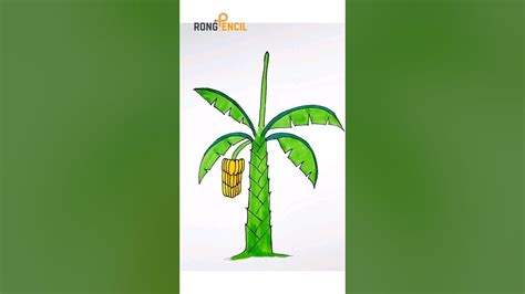 How Draw Banana Tree 🌴 Easy Drawing ছবি আঁকা Easydrawing Drawing Art Youtube