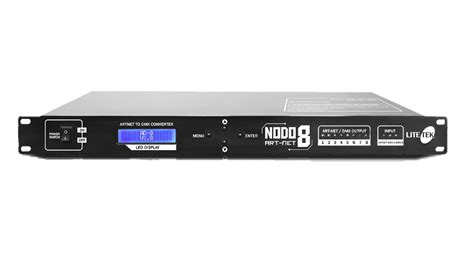 distribuidor dmx lite tek nodo art net 8 con 8 salidas