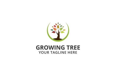 Growing Tree Logo Template Tree Logos Logo Templates Growing Tree
