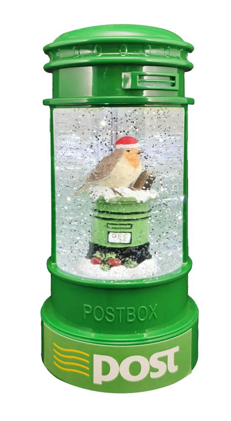 Ch1167 Post Box With Robin 6ctn Grave Memorial Products Xmas Ts